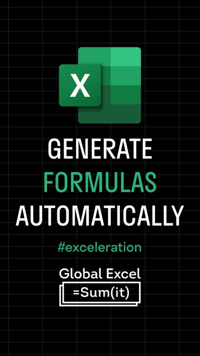 Global Excel Summit on LinkedIn: Generate formulas automatically Global Excel Summit on LinkedIn: Generate formulas automatically