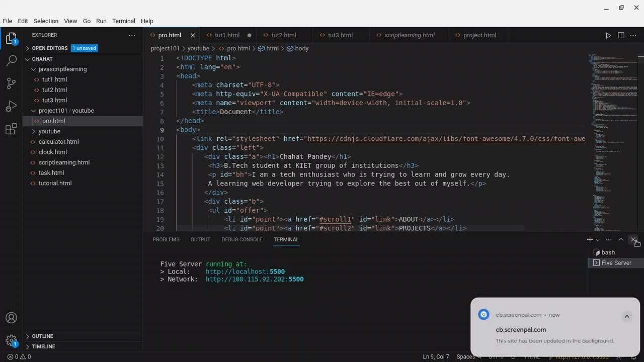 Chahat Pandey on LinkedIn: #html #css #javascript Chahat Pandey on LinkedIn: #html #css #javascript