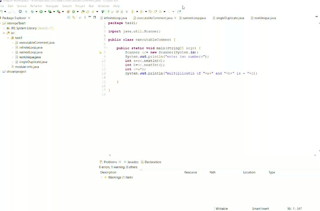 Sneha Gupta on LinkedIn: #javaprogramming #internpe Sneha Gupta on LinkedIn: #javaprogramming #internpe