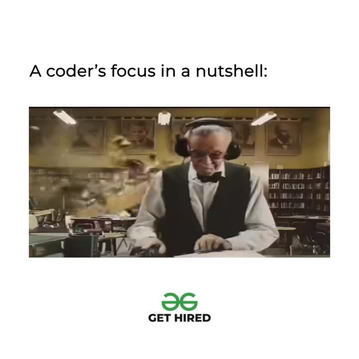 Get Hired with GeeksforGeeks on LinkedIn: A focused coder Get Hired with GeeksforGeeks on LinkedIn: A focused coder
