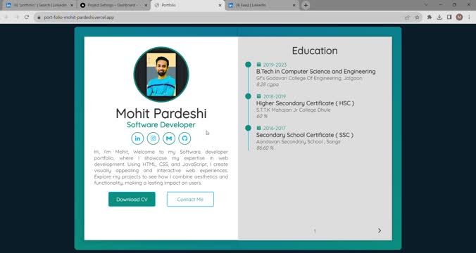 Mohit Pardeshi on LinkedIn: #softwaredeveloper #portfoliowebsite Mohit Pardeshi on LinkedIn: #softwaredeveloper #portfoliowebsite