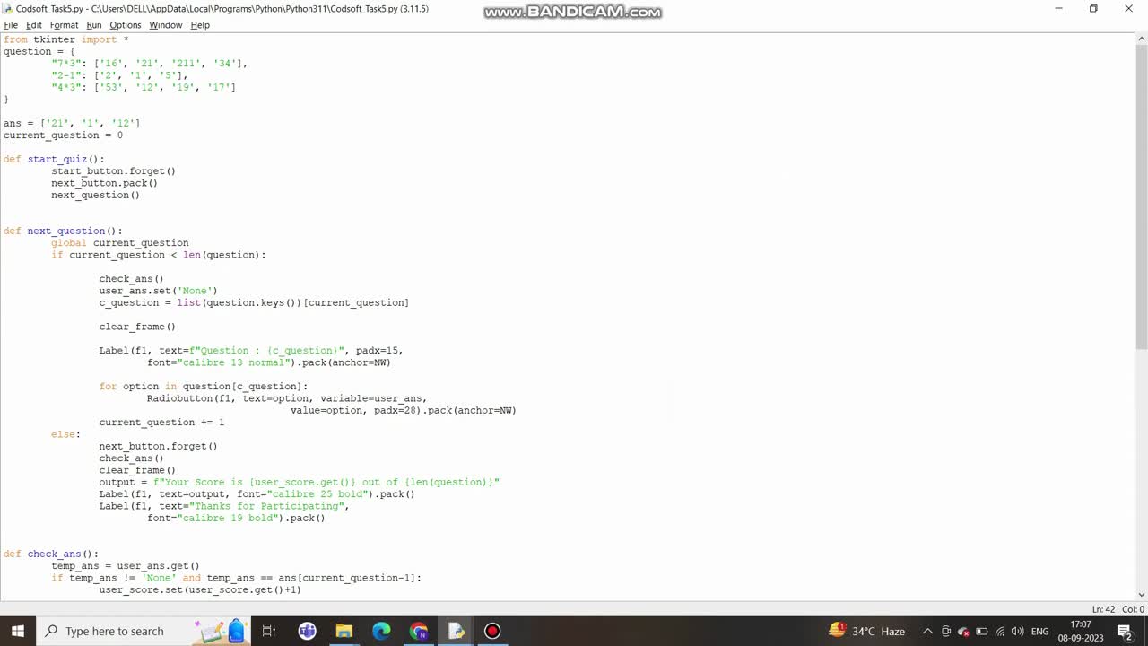 Aayushi Tyagi on LinkedIn: #codsoft #internship #python #coding Aayushi Tyagi on LinkedIn: #codsoft #internship #python #coding