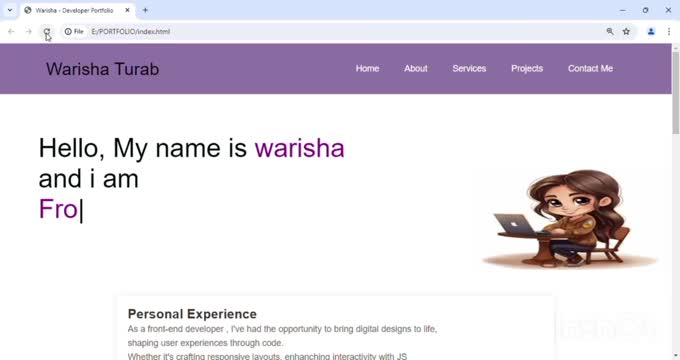 Warisha Turab on LinkedIn: #webdevelopment #html #css #personalproject ... Warisha Turab on LinkedIn: #webdevelopment #html #css #personalproject ...