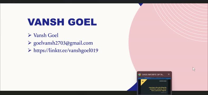 Vansh Goel on LinkedIn: #share #connections #internship Vansh Goel on LinkedIn: #share #connections #internship