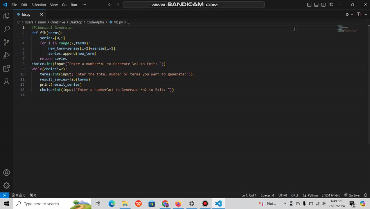 Sami Ramzan on LinkedIn: #codealpha #pythonprogramming Sami Ramzan on LinkedIn: #codealpha #pythonprogramming