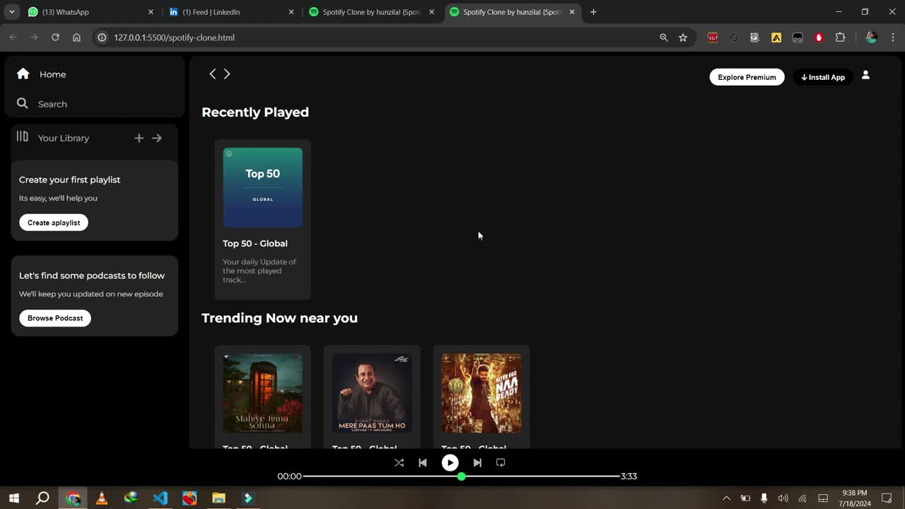 Hunzila Nisar on LinkedIn: #webdevelopment #html #css #spotifyclone # ... Hunzila Nisar on LinkedIn: #webdevelopment #html #css #spotifyclone # ...