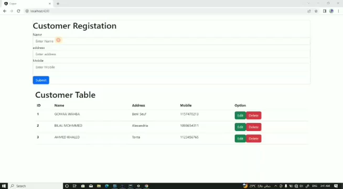 Gomaa Wahba on LinkedIn: CURD Operation....Angular +spring boot+mysql ... Gomaa Wahba on LinkedIn: CURD Operation....Angular +spring boot+mysql ...