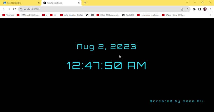 Sana Ali on LinkedIn: #nextjs #reactjs #webdevelopment #digitalclock # ... Sana Ali on LinkedIn: #nextjs #reactjs #webdevelopment #digitalclock # ...
