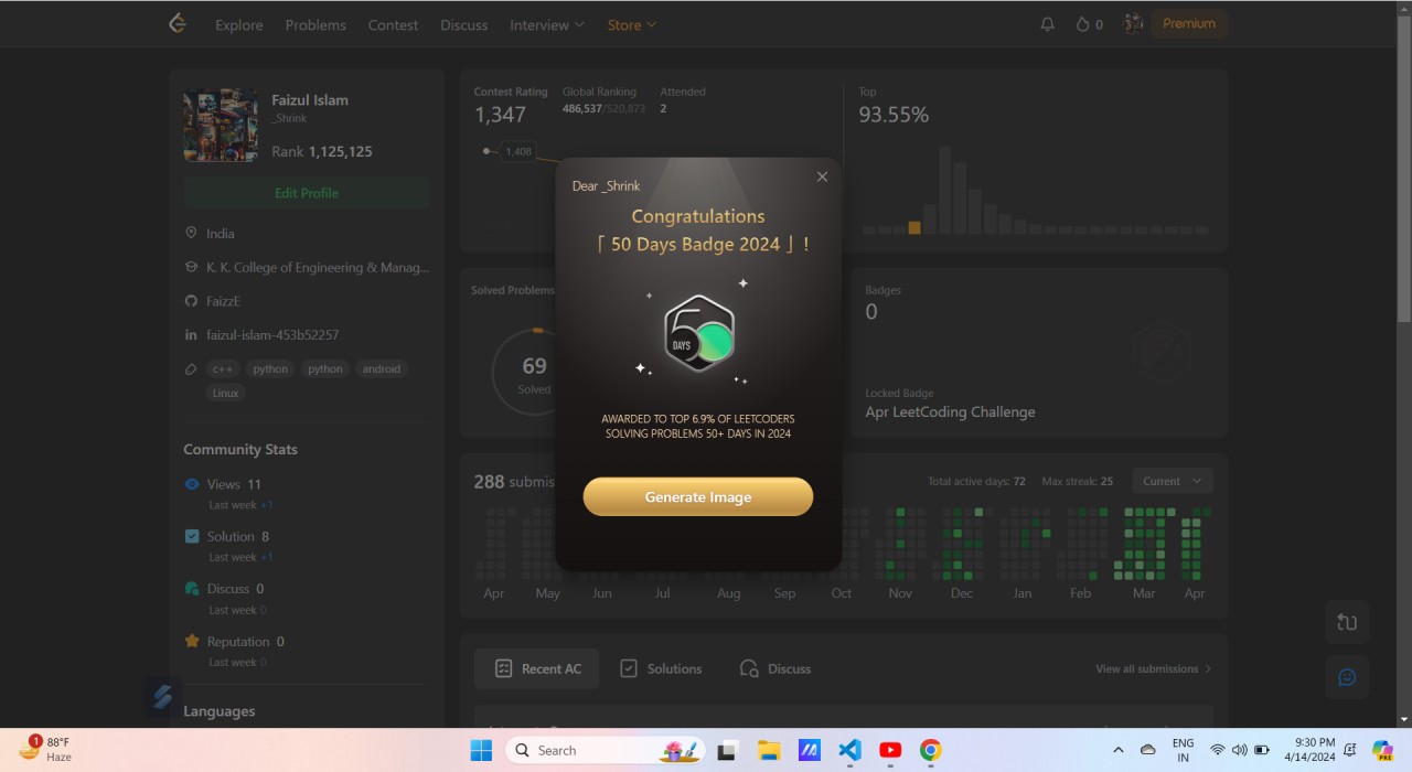 Faizul Islam on LinkedIn: #leetcode #codingjourney #milestone # ... Faizul Islam on LinkedIn: #leetcode #codingjourney #milestone # ...