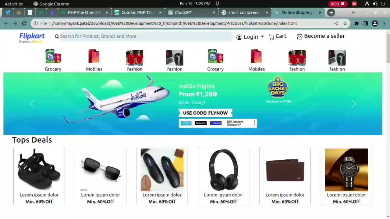 Mayank patel on LinkedIn: #html #css #webdevelopment #flipkartclone Mayank patel on LinkedIn: #html #css #webdevelopment #flipkartclone