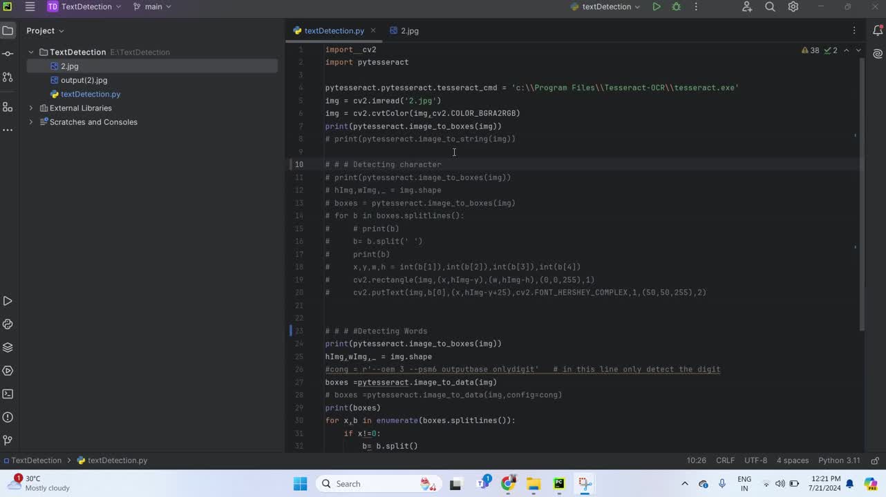 Jay Kotecha on LinkedIn: #python #opencv #easyocr #pytessract #cvzone # ... Jay Kotecha on LinkedIn: #python #opencv #easyocr #pytessract #cvzone # ...