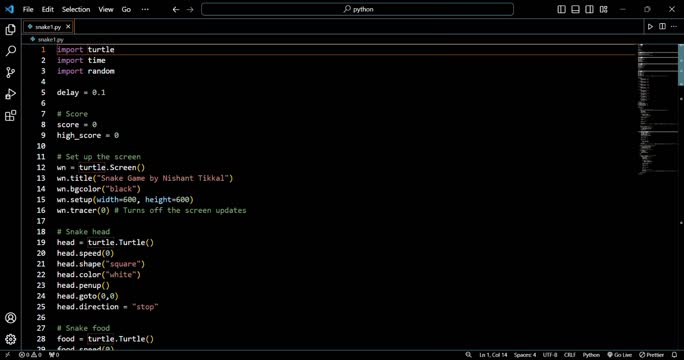 Nishant Tikkal on LinkedIn: #python_programming #snake #internpe #internpe Nishant Tikkal on LinkedIn: #python_programming #snake #internpe #internpe