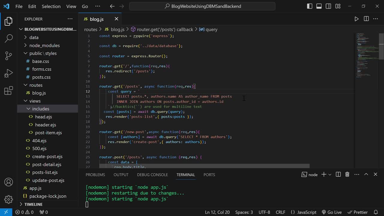 Rohit Dongare on LinkedIn: #webdev #nodejs #expressjs #blogwebsite Rohit Dongare on LinkedIn: #webdev #nodejs #expressjs #blogwebsite