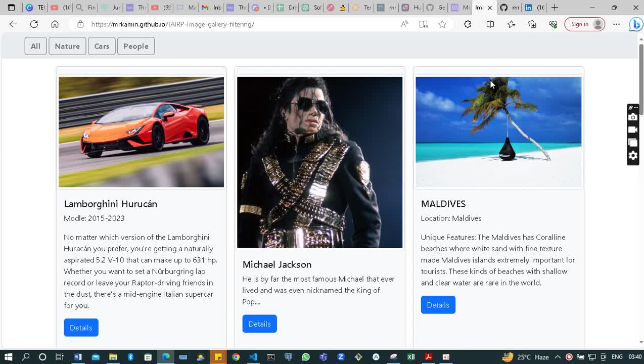 Completed a photo gallery project at TECH-A-INTERN | Mohammad Rafi Amin ... Completed a photo gallery project at TECH-A-INTERN | Mohammad Rafi Amin ...
