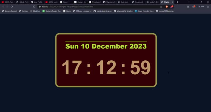 Meena dhakad on LinkedIn: #webdev #html #css #javascript #digitalclock ... Meena dhakad on LinkedIn: #webdev #html #css #javascript #digitalclock ...