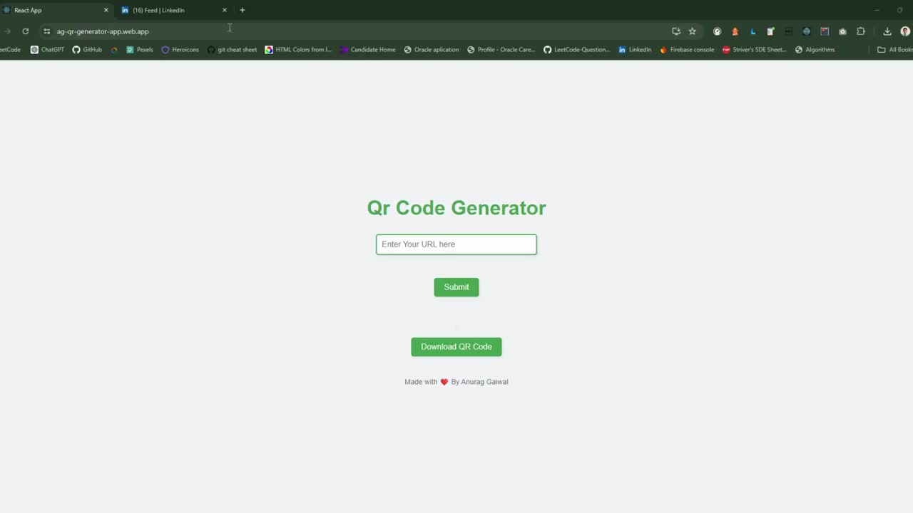 Anurag Gaiwal on LinkedIn: #30dayschallenge #reactjs #qrcode # ... Anurag Gaiwal on LinkedIn: #30dayschallenge #reactjs #qrcode # ...