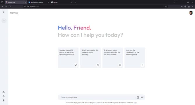 Ankush Sahu on LinkedIn: Here is Google Gemini Clone made using react. Ankush Sahu on LinkedIn: Here is Google Gemini Clone made using react.