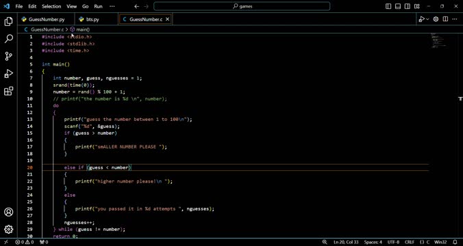 SANYOGITA RAJPUT on LinkedIn: #cprogramming #gamedev #guessthenumber # ... SANYOGITA RAJPUT on LinkedIn: #cprogramming #gamedev #guessthenumber # ...