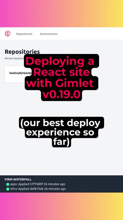 Gimlet.io on LinkedIn: Gimlet v0.19.0 is out. Our best deploy ... Gimlet.io on LinkedIn: Gimlet v0.19.0 is out. Our best deploy ...
