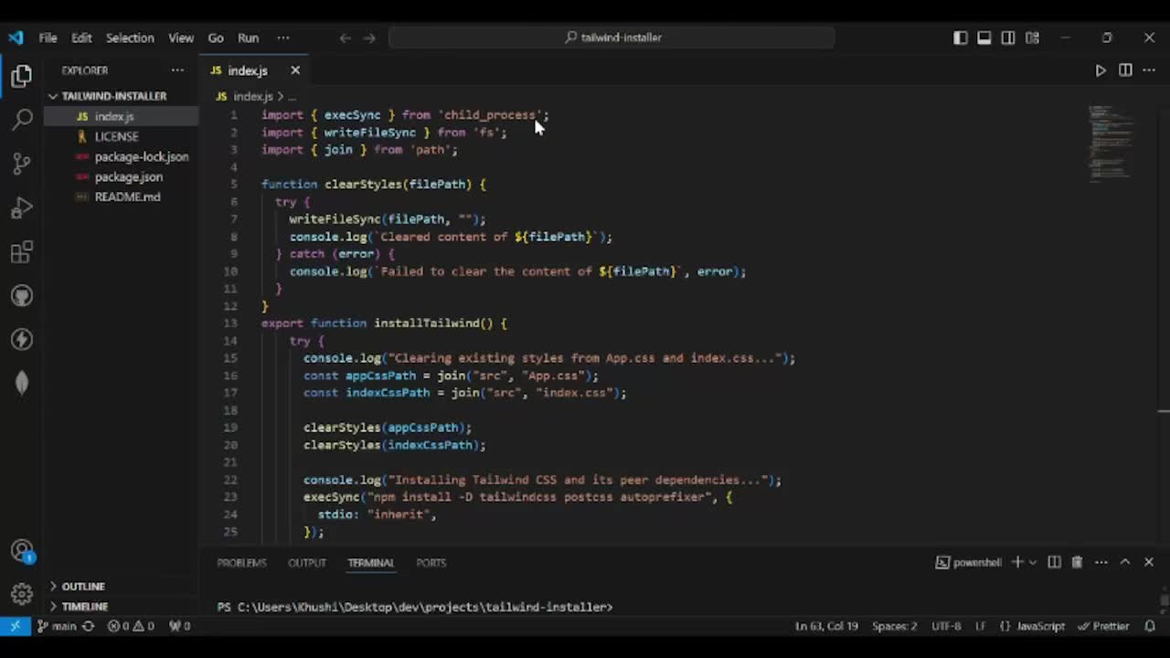 Khushi K. on LinkedIn: #npm #nodejs #react #tailwind #javascript Khushi K. on LinkedIn: #npm #nodejs #react #tailwind #javascript