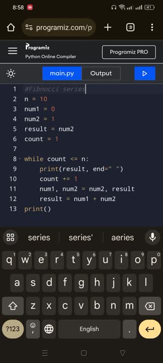 Vishal Kumar on LinkedIn: CodeAlpha Explanation Of Fibnocci series Vishal Kumar on LinkedIn: CodeAlpha Explanation Of Fibnocci series
