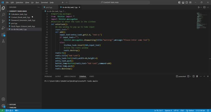 Shradhanjali Nayak on LinkedIn: #codesoft #python Shradhanjali Nayak on LinkedIn: #codesoft #python