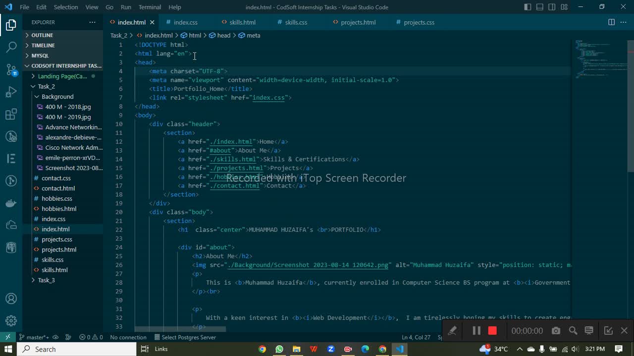 Muhammad Huzaifa on LinkedIn: #codsoft #webdev #html5 #css3 Muhammad Huzaifa on LinkedIn: #codsoft #webdev #html5 #css3