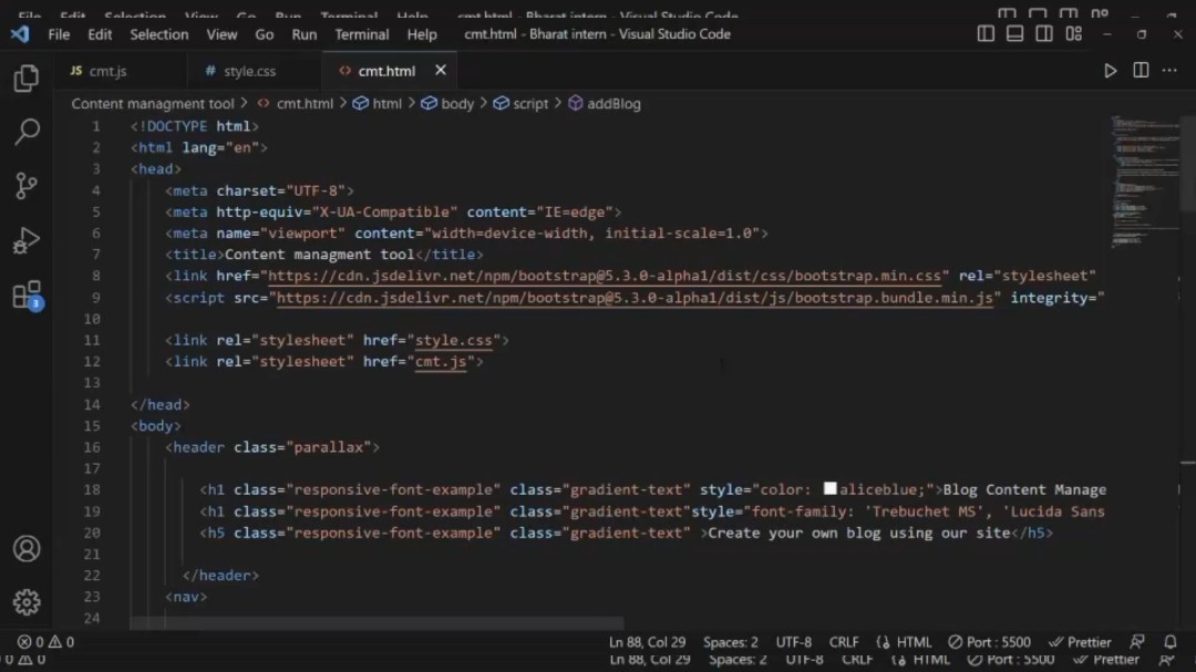 Ayush Jaiswal on LinkedIn: #javascript #html5 #css3 #bharatintern Ayush Jaiswal on LinkedIn: #javascript #html5 #css3 #bharatintern