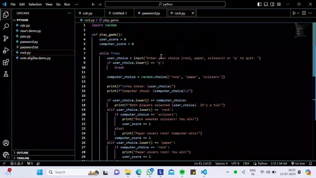 Predipta Debbarman on LinkedIn: #python #codsoft #coding #learningbydoing Predipta Debbarman on LinkedIn: #python #codsoft #coding #learningbydoing