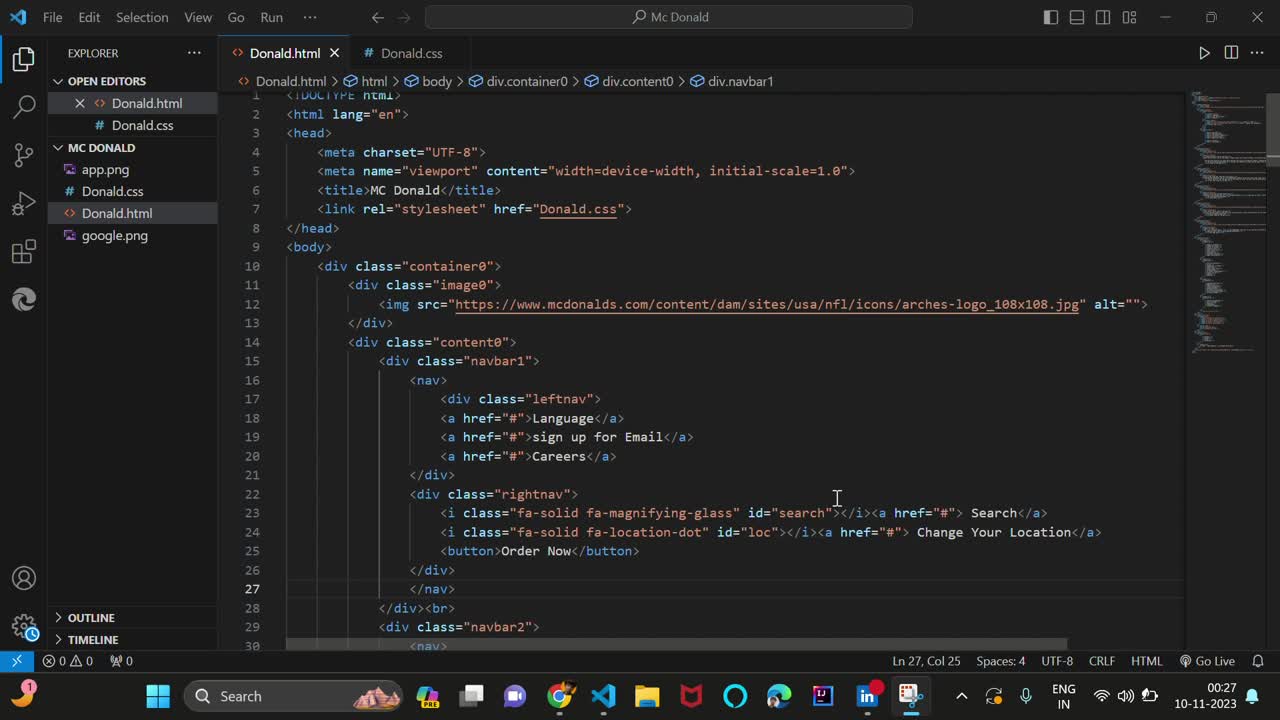 Sarthak Shishodia on LinkedIn: #html #css #webdevelopment #mcdonaldsclone Sarthak Shishodia on LinkedIn: #html #css #webdevelopment #mcdonaldsclone
