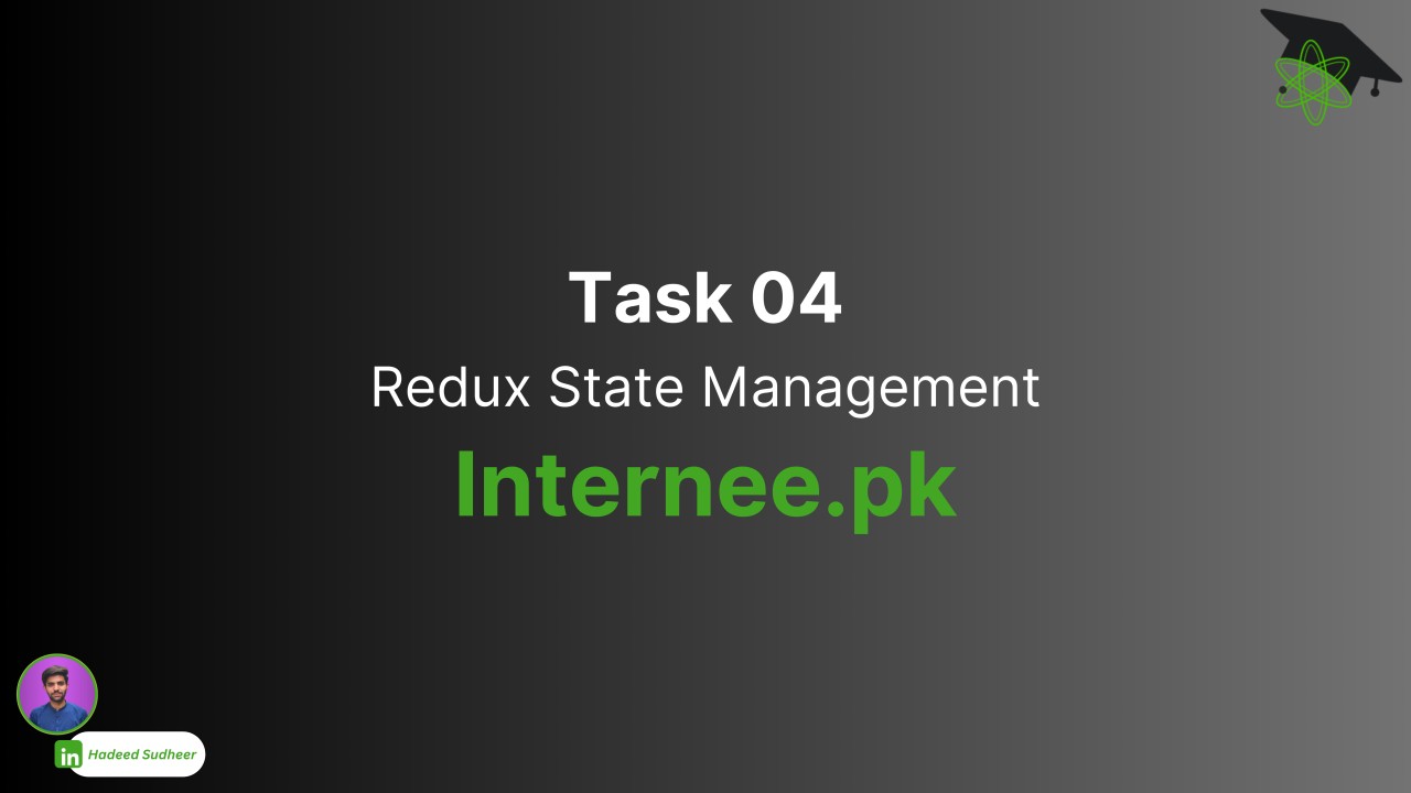 Hadeed Sudheer 🇵🇸 on LinkedIn: #internship #reactjs #redux # ... Hadeed Sudheer 🇵🇸 on LinkedIn: #internship #reactjs #redux # ...