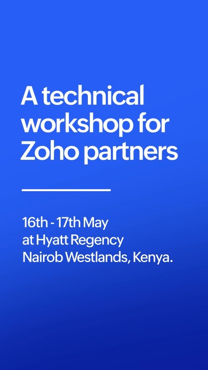 Zoho Partner Program on LinkedIn: Zoho partner workshop series Zoho Partner Program on LinkedIn: Zoho partner workshop series