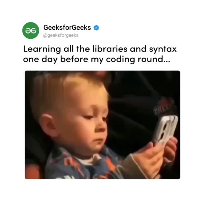 GeeksforGeeks on LinkedIn: #gfg #codingmemes #codinglife #codinghumor # ... GeeksforGeeks on LinkedIn: #gfg #codingmemes #codinglife #codinghumor # ...