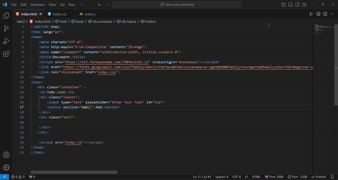 Completed a task 3 during my Web Development internship at InternPe! 🔍 ... Completed a task 3 during my Web Development internship at InternPe! 🔍 ...