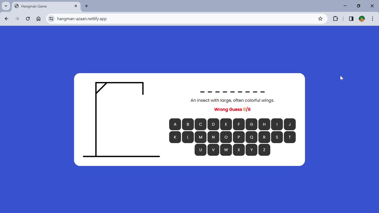 AzaanUllah Khan on LinkedIn: Hangman Game Made using HTML CSS and JS ... AzaanUllah Khan on LinkedIn: Hangman Game Made using HTML CSS and JS ...