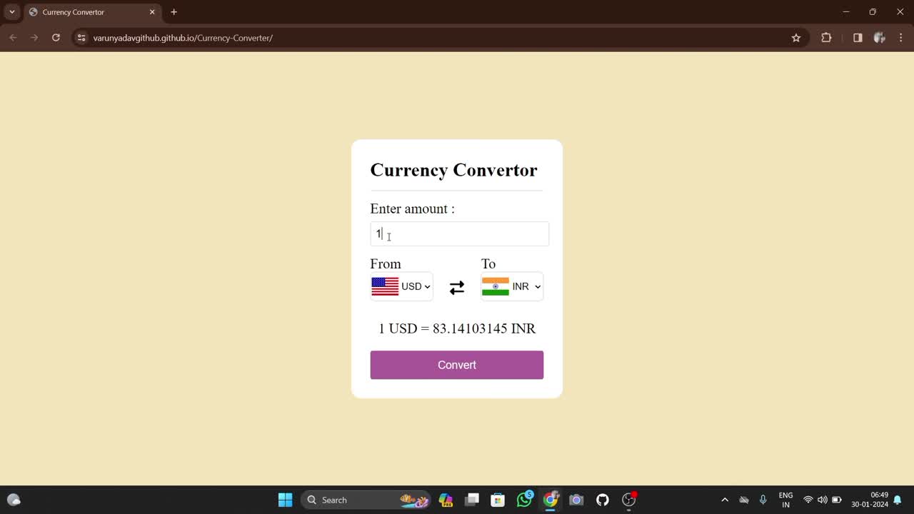 My latest project: a currency converter using HTML, CSS, and JavaScript ... My latest project: a currency converter using HTML, CSS, and JavaScript ...