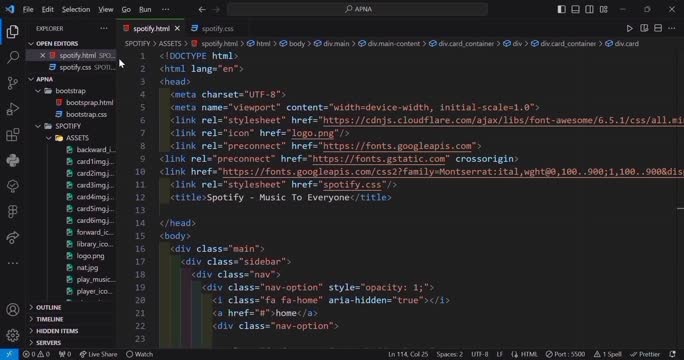 rohini jadhav on LinkedIn: #webdevelopment #html #css #vscode #spotifyclone rohini jadhav on LinkedIn: #webdevelopment #html #css #vscode #spotifyclone