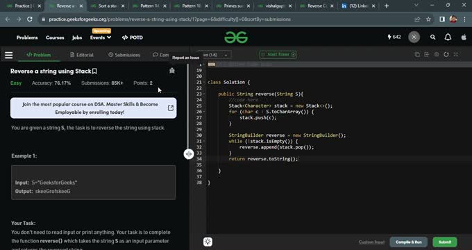 Pankaj Kumar Gupta on LinkedIn: #dsa #reverse #geeksforgeeks #java # ... Pankaj Kumar Gupta on LinkedIn: #dsa #reverse #geeksforgeeks #java # ...