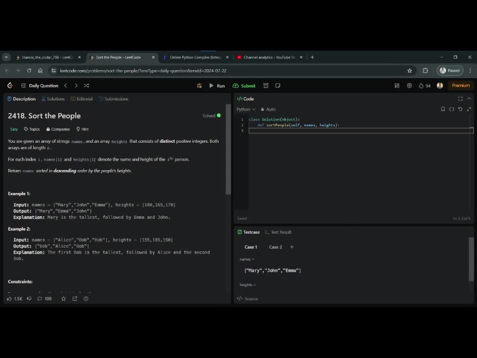 Hamza Nadeem on LinkedIn: #leetcode #dailychallenge #coding #problemsolving Hamza Nadeem on LinkedIn: #leetcode #dailychallenge #coding #problemsolving