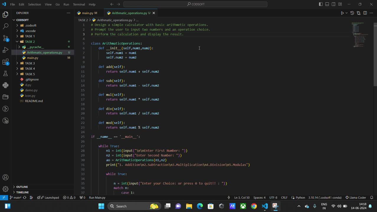 Finished a simple calculator with CodSoft | Manav Patil posted on the ... Finished a simple calculator with CodSoft | Manav Patil posted on the ...