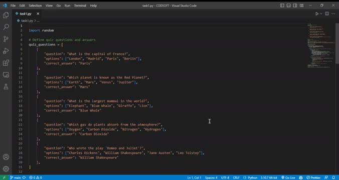 Kanza Muhammad Akram on LinkedIn: #internship #codsoft #python # ... Kanza Muhammad Akram on LinkedIn: #internship #codsoft #python # ...