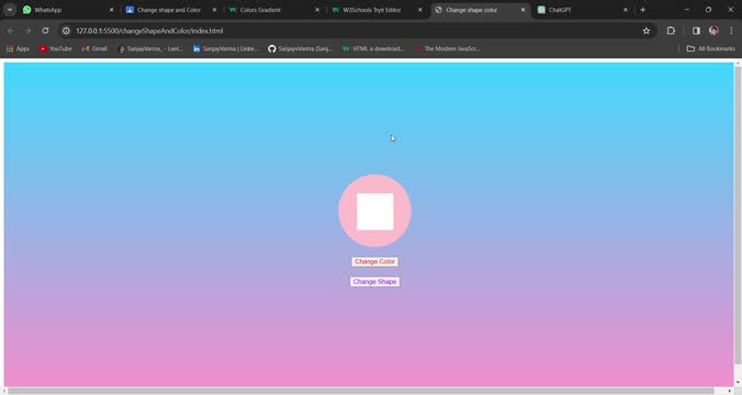 🚀 Completed 'Change Shape and Color' Project! 🎨 | Sanjay Varma posted ... 🚀 Completed 'Change Shape and Color' Project! 🎨 | Sanjay Varma posted ...