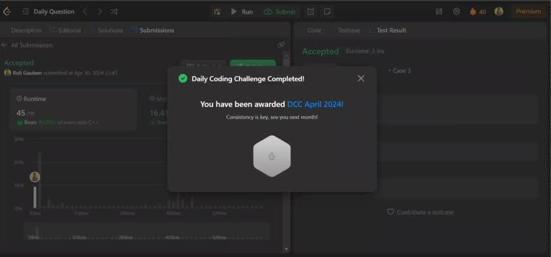 Roli gautam on LinkedIn: #leetcode #consistency #focus #code #learning ... Roli gautam on LinkedIn: #leetcode #consistency #focus #code #learning ...