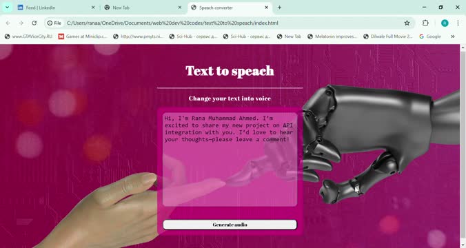 Rana Muhammad Ahmed on LinkedIn: #texttospeech #webspeechapi # ... Rana Muhammad Ahmed on LinkedIn: #texttospeech #webspeechapi # ...