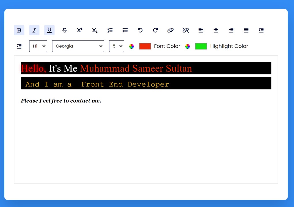 Launched my own text editor with HTML, CSS, and JavaScript | Muhammad ... Launched my own text editor with HTML, CSS, and JavaScript | Muhammad ...