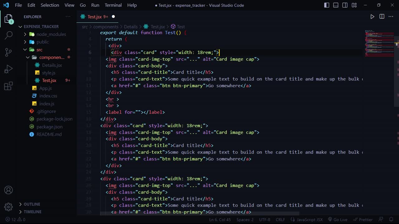 Chetan Divekar on LinkedIn: #vscode #jsx #react #bootstrap # ... Chetan Divekar on LinkedIn: #vscode #jsx #react #bootstrap # ...