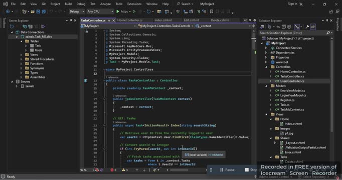 Zainab Asif on LinkedIn: #aspnetmvc #taskmanagement Zainab Asif on LinkedIn: #aspnetmvc #taskmanagement