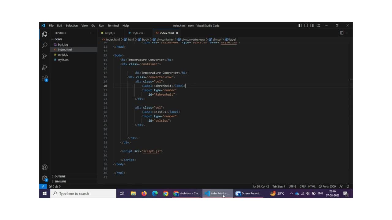 Shubham Tiwari on LinkedIn: #task2 #bharatintern #webdevelopment Shubham Tiwari on LinkedIn: #task2 #bharatintern #webdevelopment