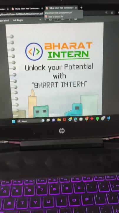 Aasia Bano on LinkedIn: #webdevelopment #bharatintern Aasia Bano on LinkedIn: #webdevelopment #bharatintern