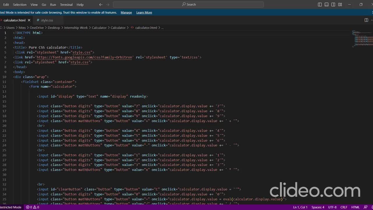 Hitesh Odedara on LinkedIn: Calculator using HTML and CSS TechnoHacks ... Hitesh Odedara on LinkedIn: Calculator using HTML and CSS TechnoHacks ...
